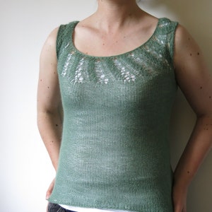PATTERN Lace Tank Knitting Pattern Pdf/ Lace T-shirt Knitting Pattern ...