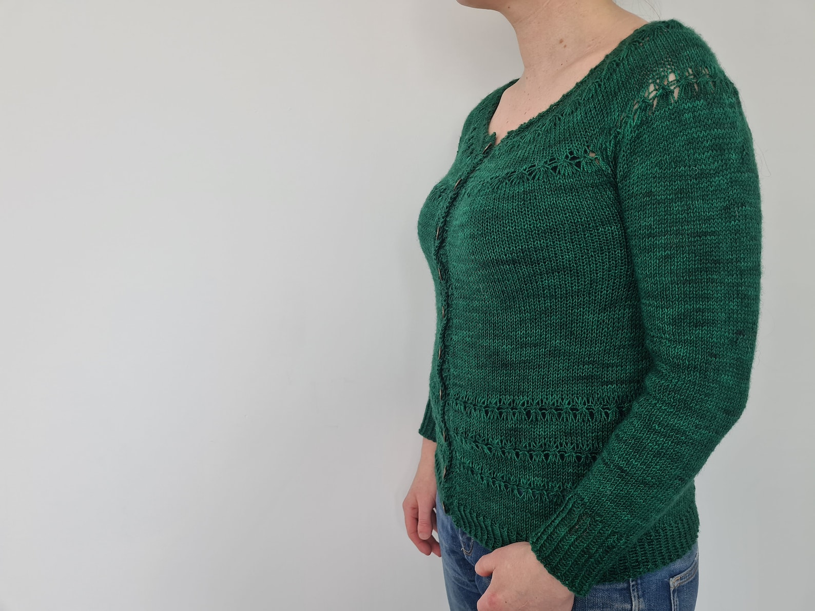 PATTERN Lace Yoke Cardigan Knitting Pattern Pdf/short and Long Sleeves ...