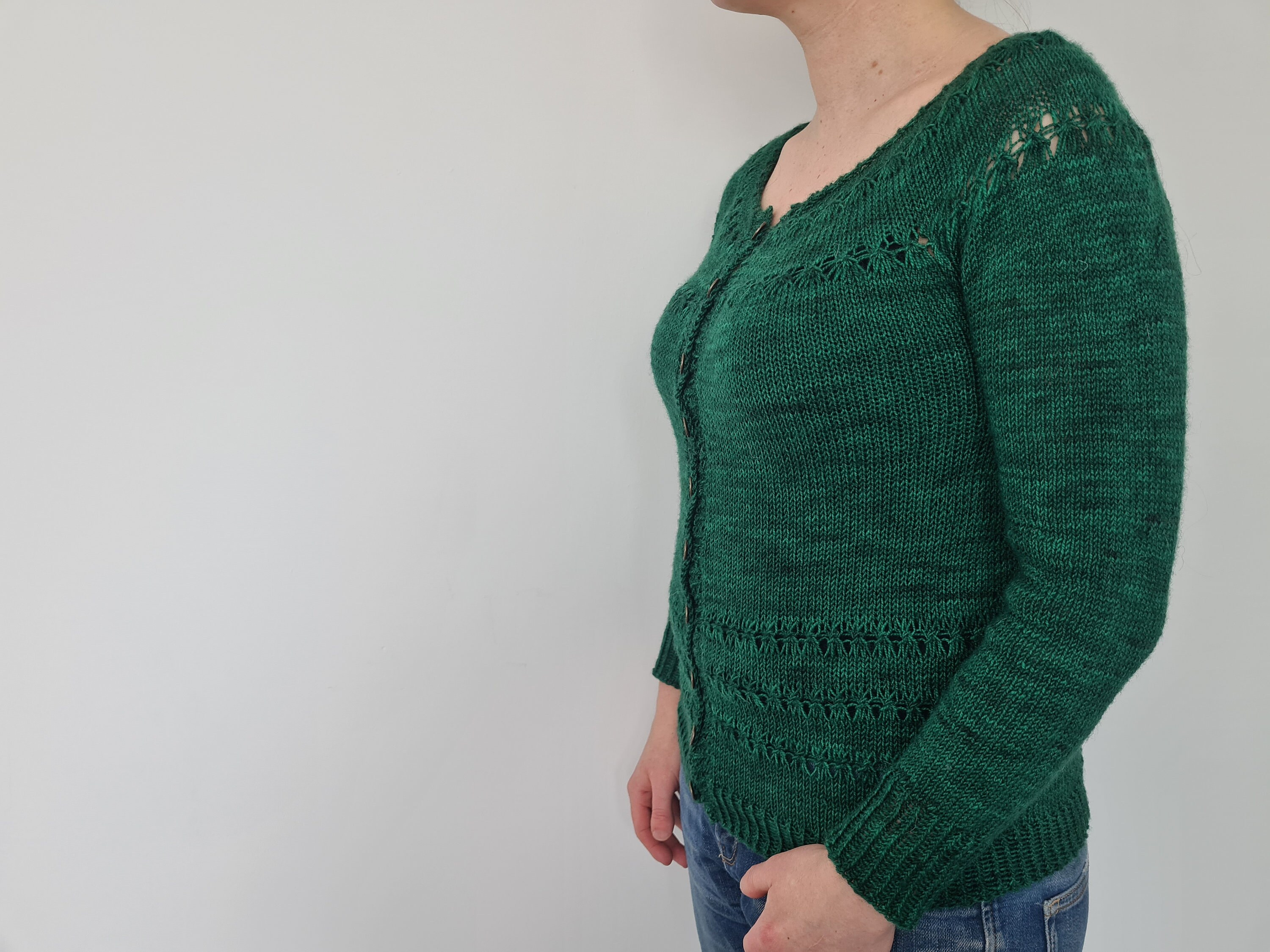 PATTERN Lace Yoke Cardigan Knitting Pattern Pdf/short and Long Sleeves ...