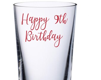 9th Birthday Sticker - Etsy
