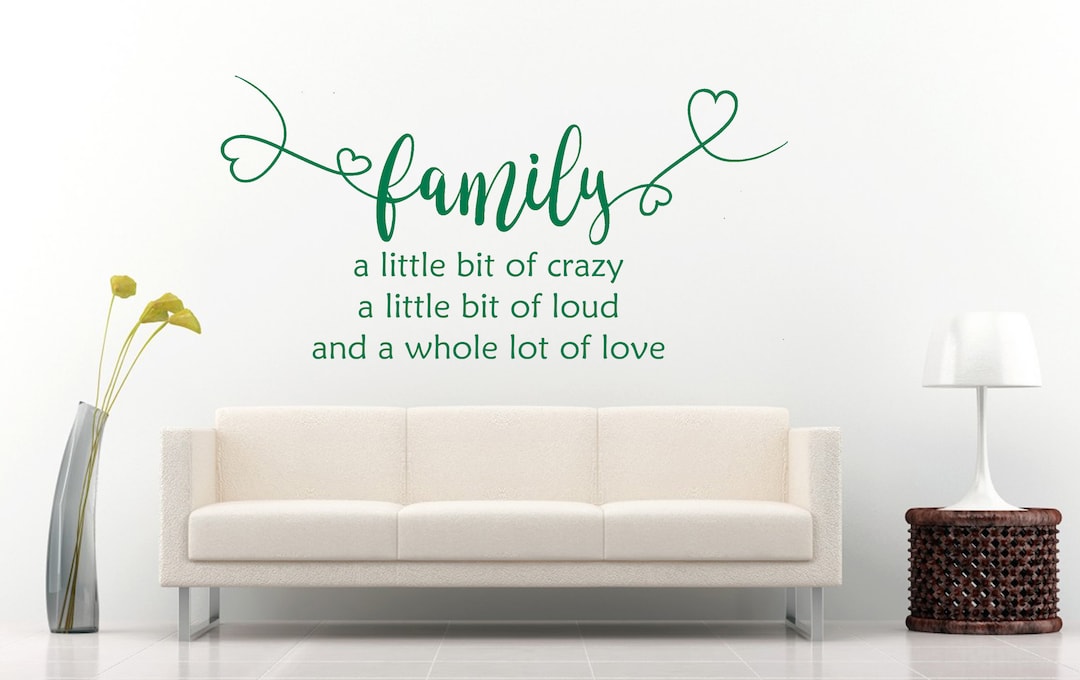Family Quote, Vinyl Wall Art Sticker Decal Mural, Bedroom, Lounge. Home ...