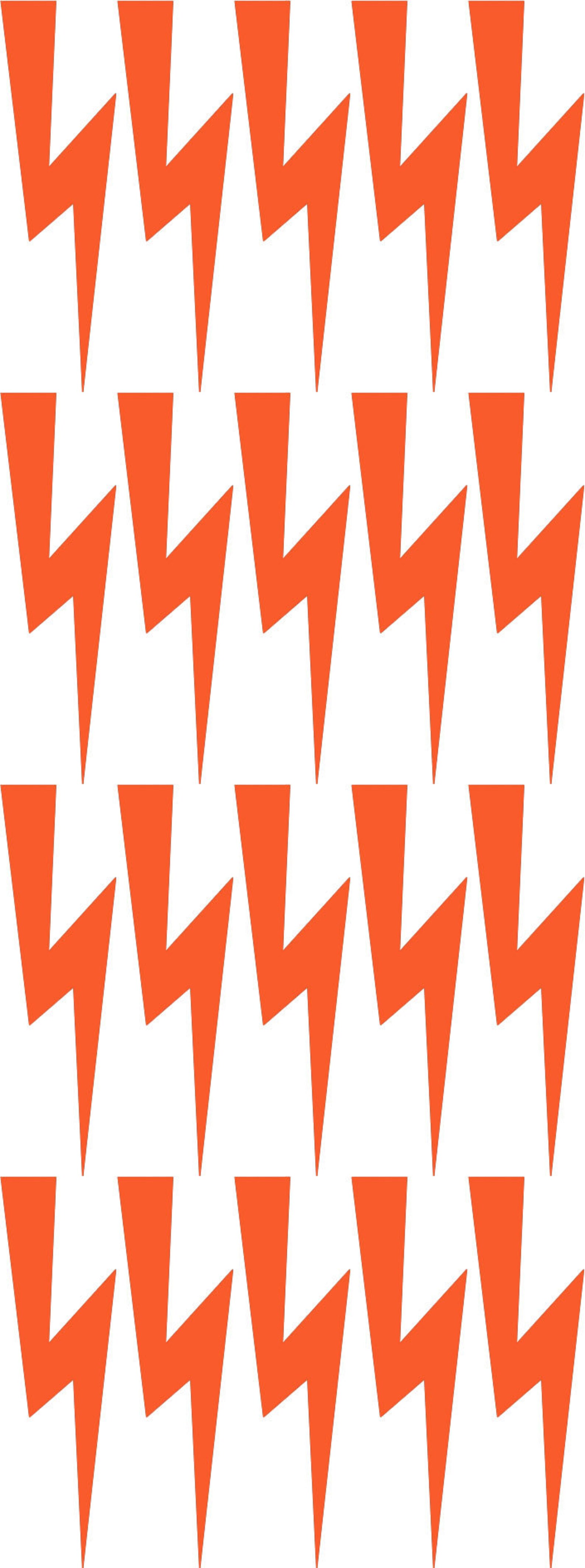 20 X Vinyl Lightning Bolt, Flash Shaped Stickers. Cardmaking, Crafting ...