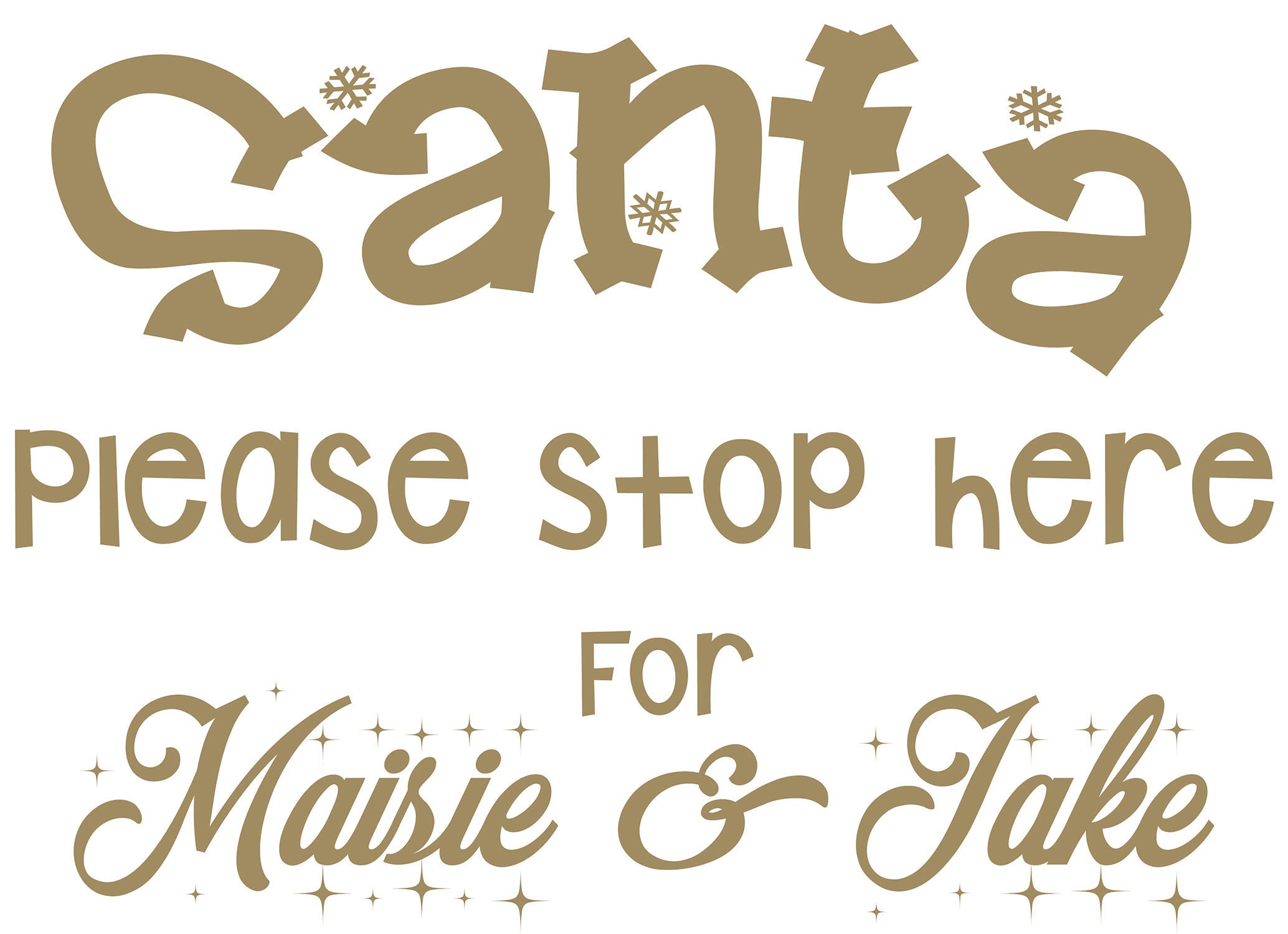 Personalised Santa Stop Here Christmas Quote Vinyl Wall Art - Etsy UK