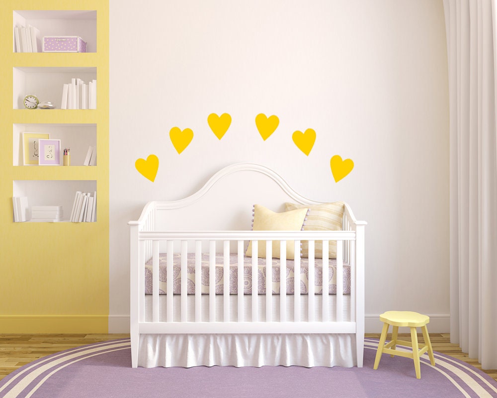 20 X Vinyl Heart Stickers Decal Mural. Cardmaking | Etsy