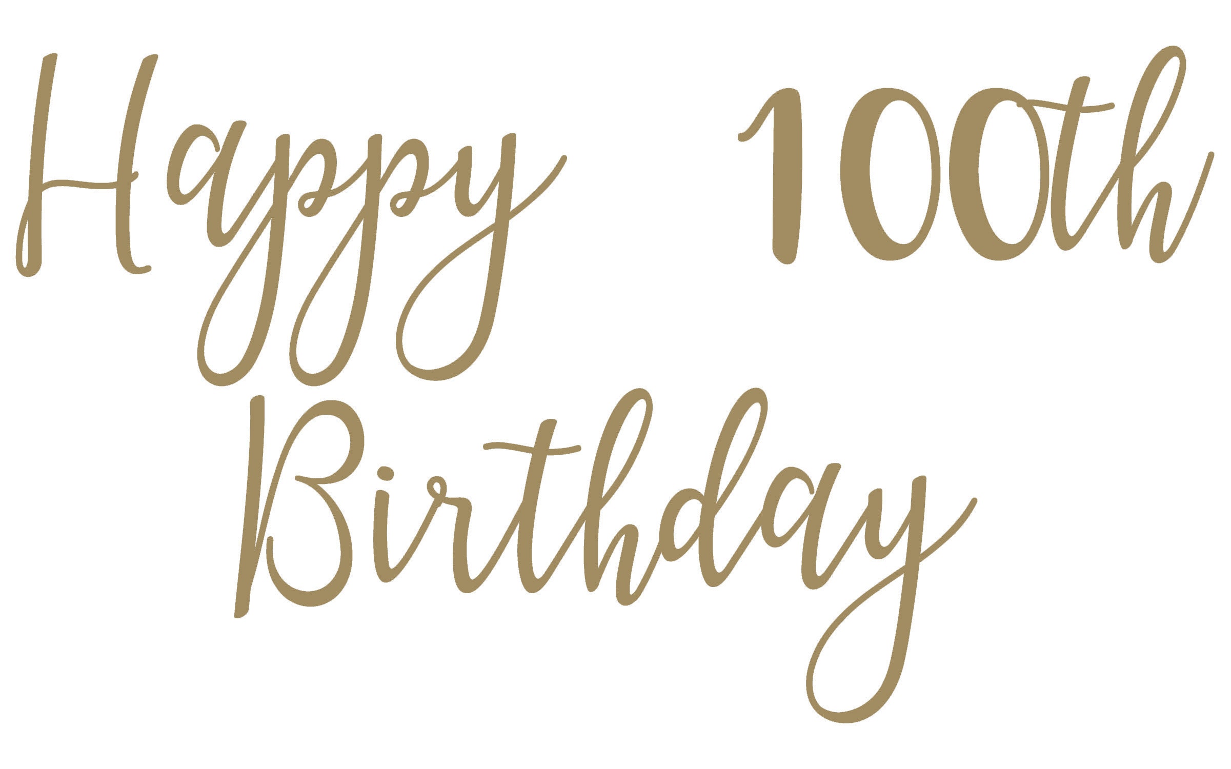 Happy 100th Birthday Vinyl Sticker Decal Labels for Glasses | Etsy