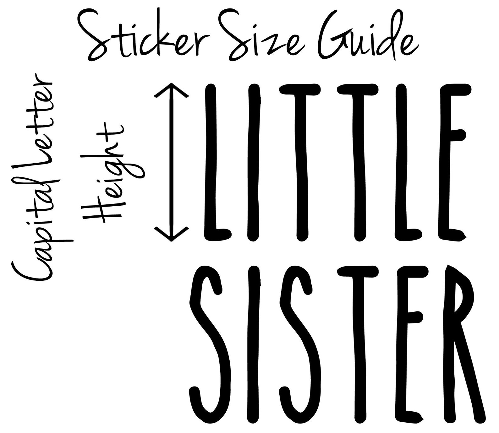 Little Sister - Vinyl Sticker Decal Transfer Label for Glasses, Mugs ...