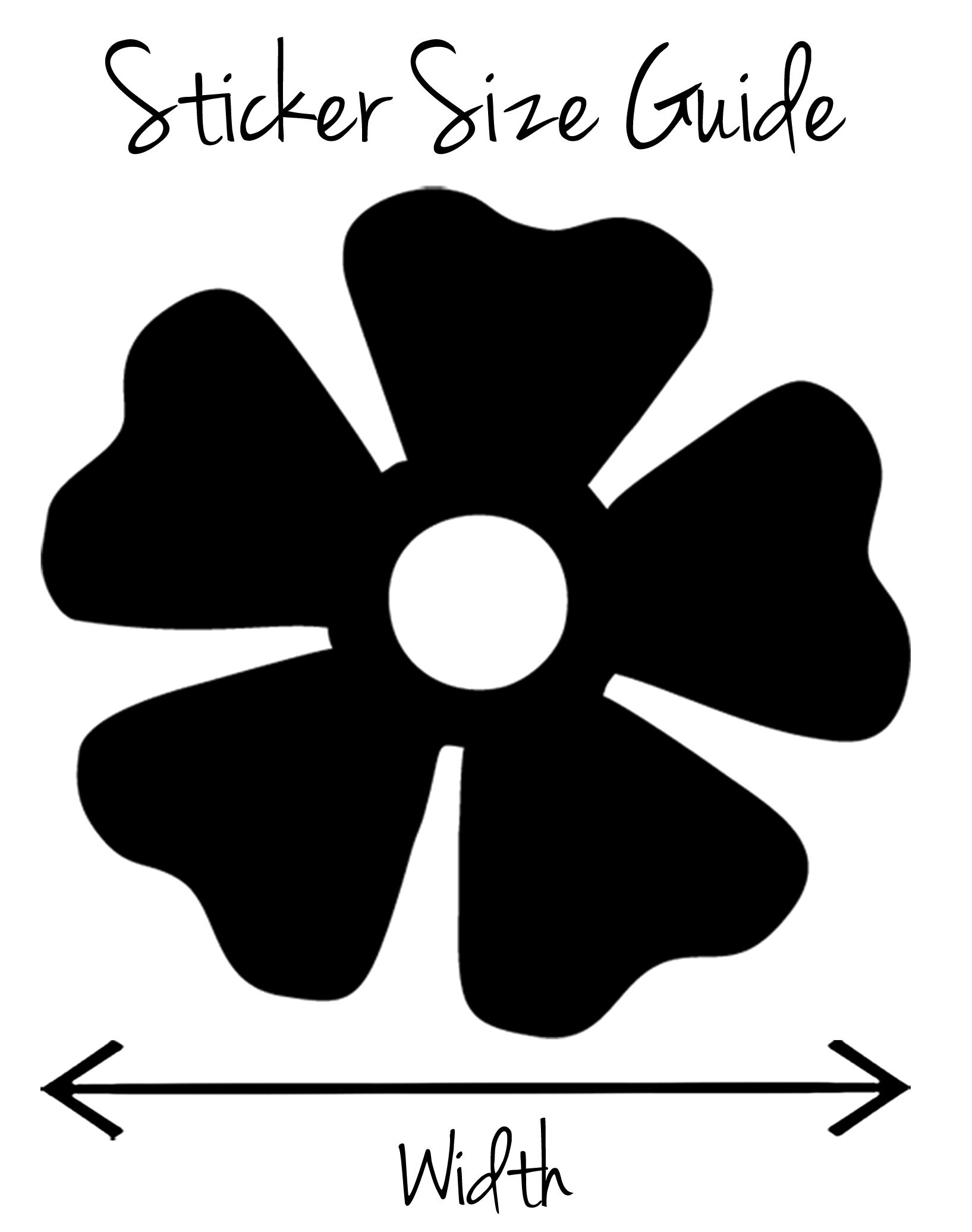 20 X Vinyl Flower Shaped Stickers Decal Mural. Cardmaking, Scrapbooking ...