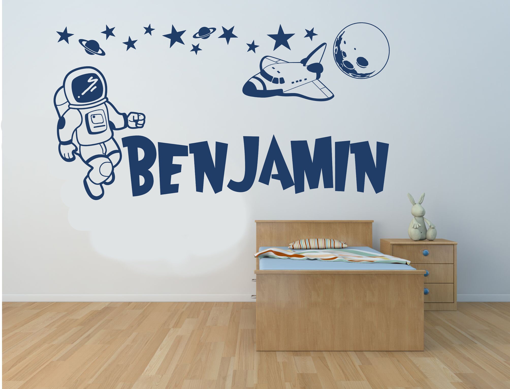 Personalised Name Matt Vinyl Wall Art Sticker Decal Mural | Etsy