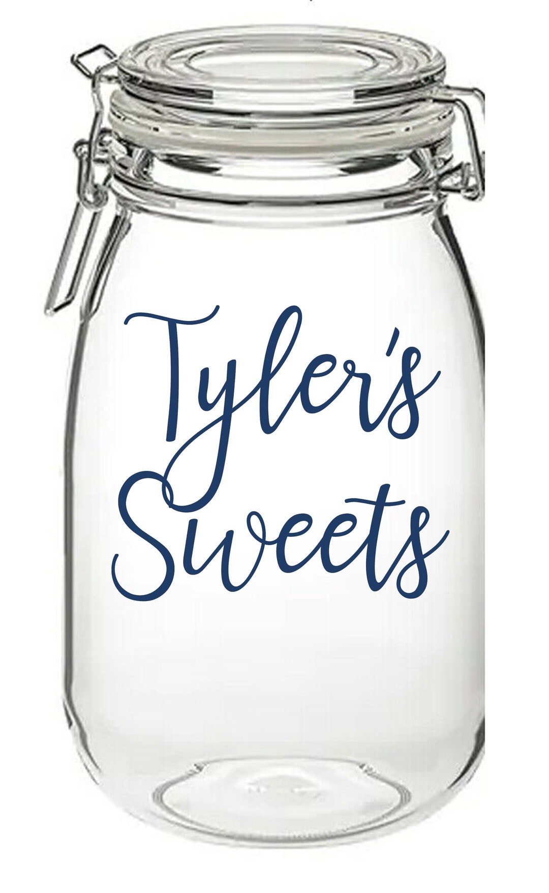 Personalised Sweets Vinyl Sticker Decal Transfer Label for Storage Jar ...