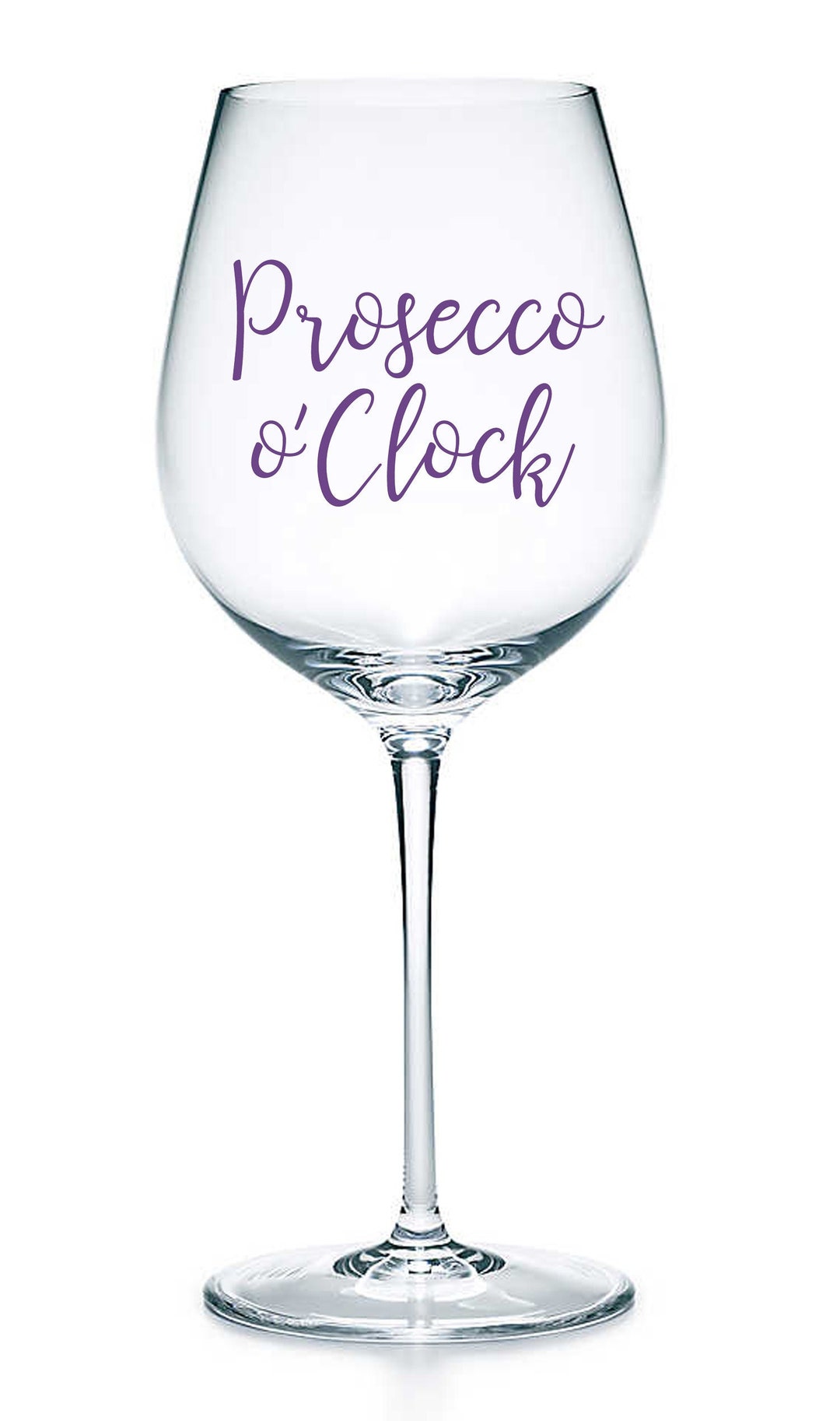 Prosecco O'clock - Vinyl Sticker Decal Label for Wine Glasses, Flutes ...