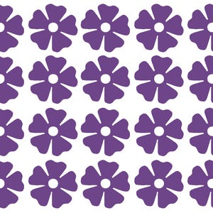 20 X Vinyl Flower Shaped Stickers Decal Mural. Cardmaking, Scrapbooking ...
