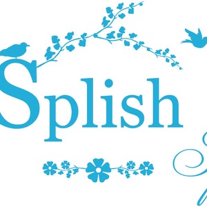 Splish Splash Quote Matt Vinyl Wall Art Sticker Decal Mural. Bathroom ...