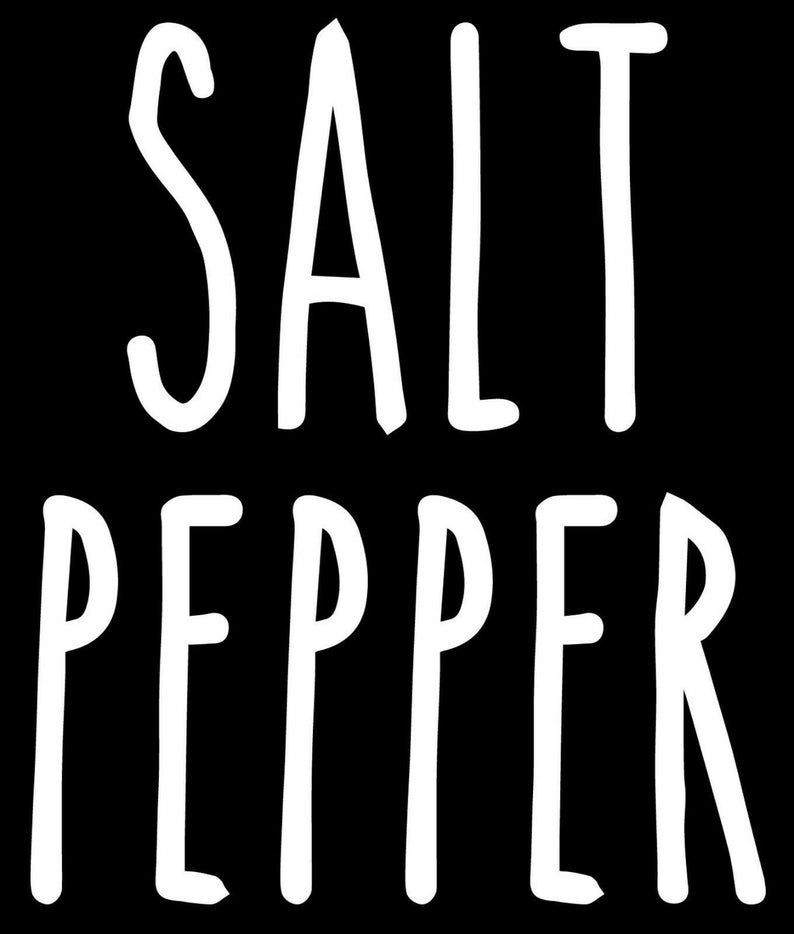 Salt and Pepper - Vinyl Sticker Decal Labels for Jars, Containers ...