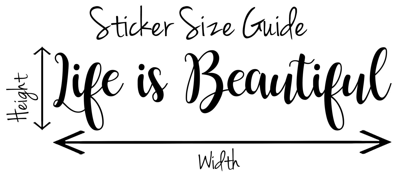 Life is Beautiful Quote - Matt Vinyl Wall Art Sticker Decal Mural ...