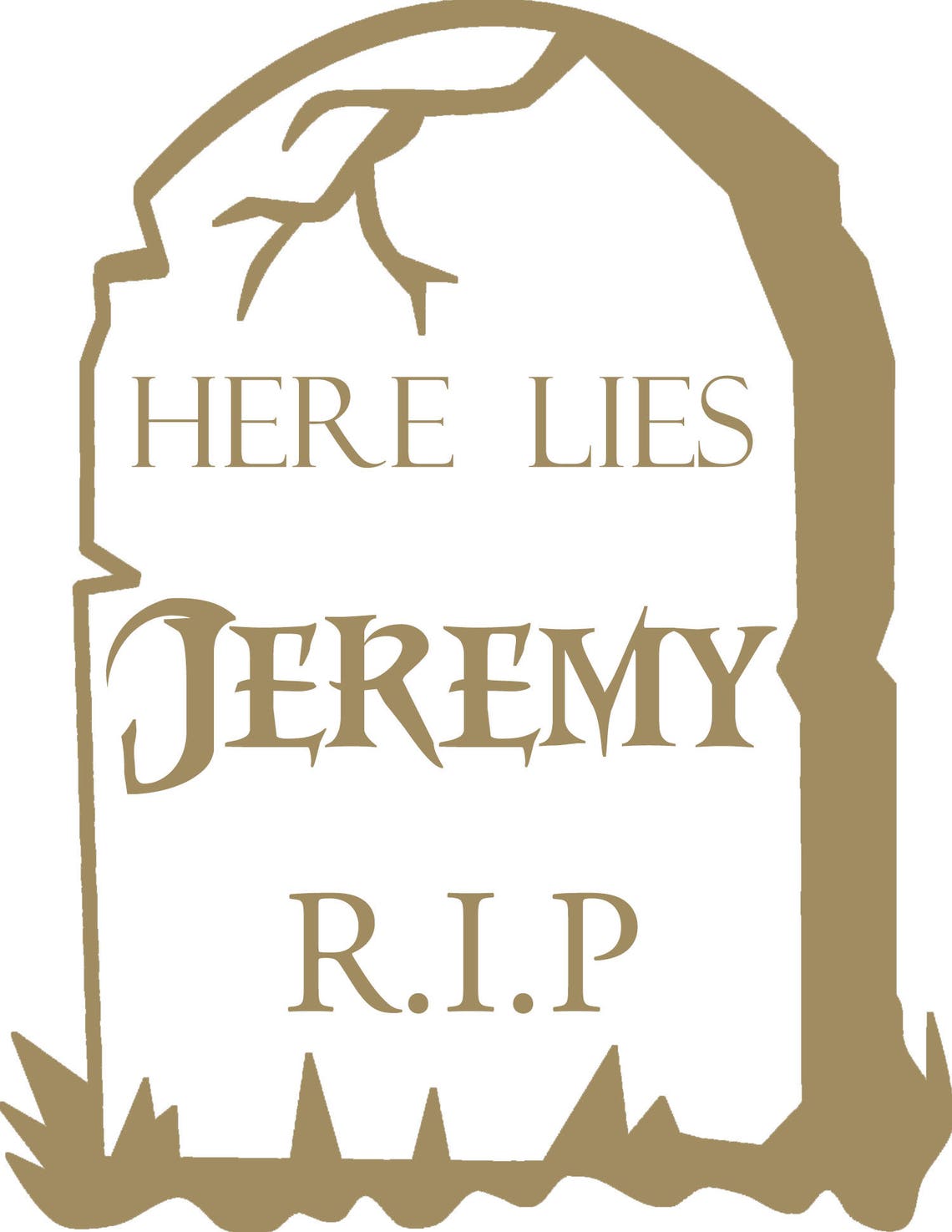 Personalised Tombstone Halloween Vinyl Wall Art Sticker | Etsy