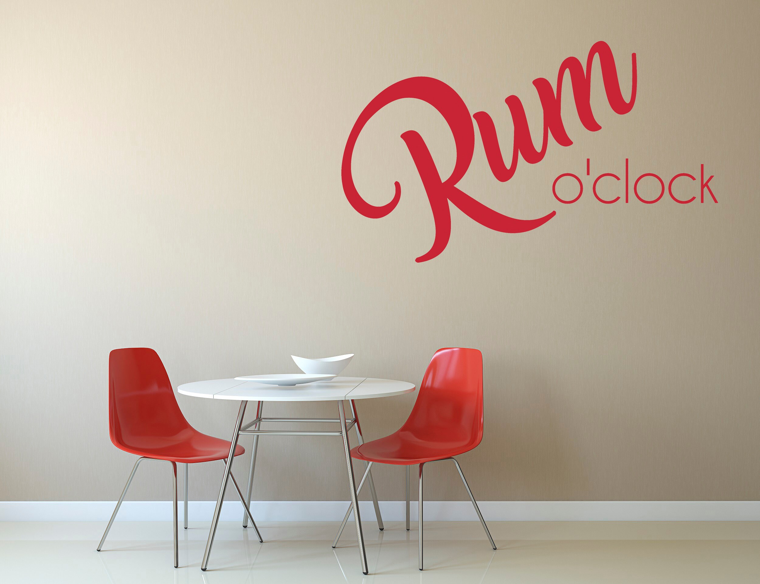 Rum O'clock Quote Vinyl Wall Art Sticker Decal Mural. | Etsy
