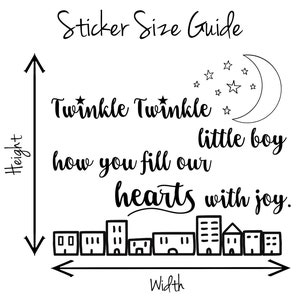Twinkle Star, Little Boy, How You Fill Our Hearts With Joy Vinyl Wall ...