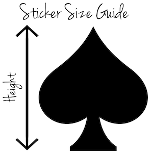 Small Spade Shape Vinyl Stickers, Decal, Transfer. Wall, Window, Mirror ...