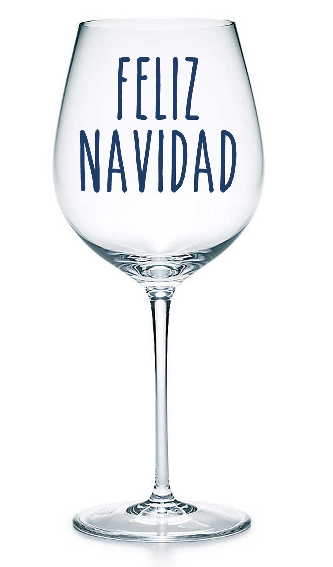 Feliz Navidad - Vinyl Sticker Decal Label for Wine, Beer Glasses ...
