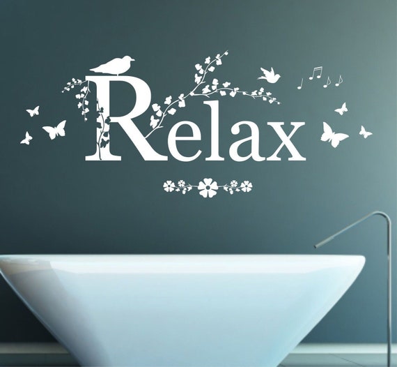 Relax Quote Matt Vinyl Wall Art Sticker Decal Mural. | Etsy