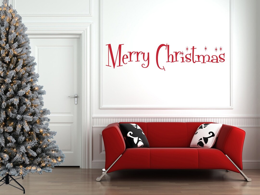 Merry Christmas Quote - Vinyl Wall Art Sticker Decal Mural. Home, Wall ...