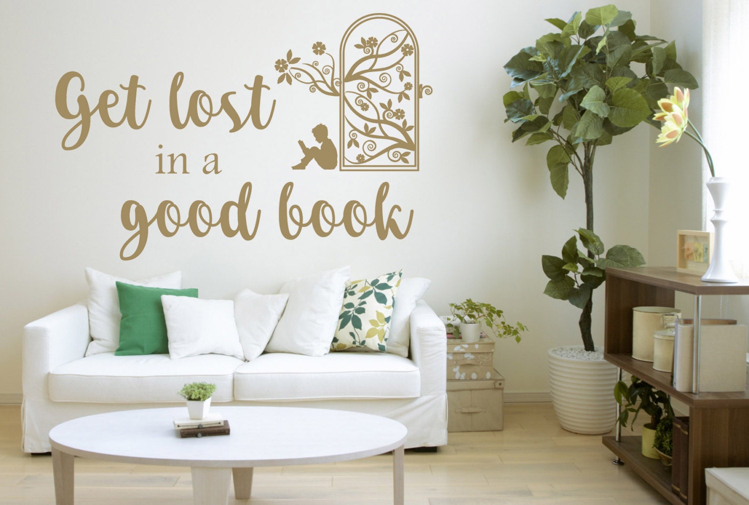 Get Lost in a Good Book Quote Vinyl Wall Art Sticker Decal. | Etsy UK