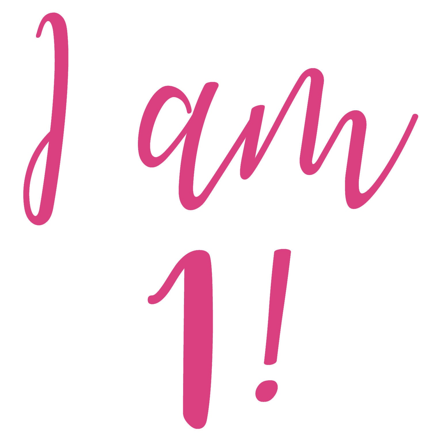 I am 1 Vinyl Sticker Decal Labels for Glasses Mugs. | Etsy