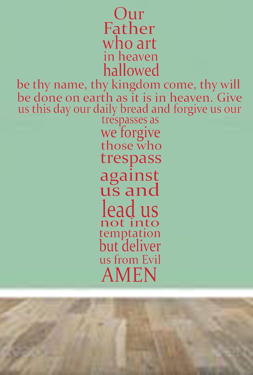 The Lord's Prayer Traditional Version Christian Bible | Etsy