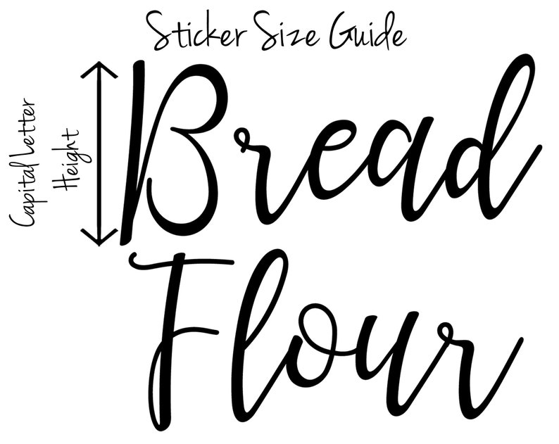 Self-raising Flour, Plain Flour, Bread Flour - Vinyl Sticker Decal ...
