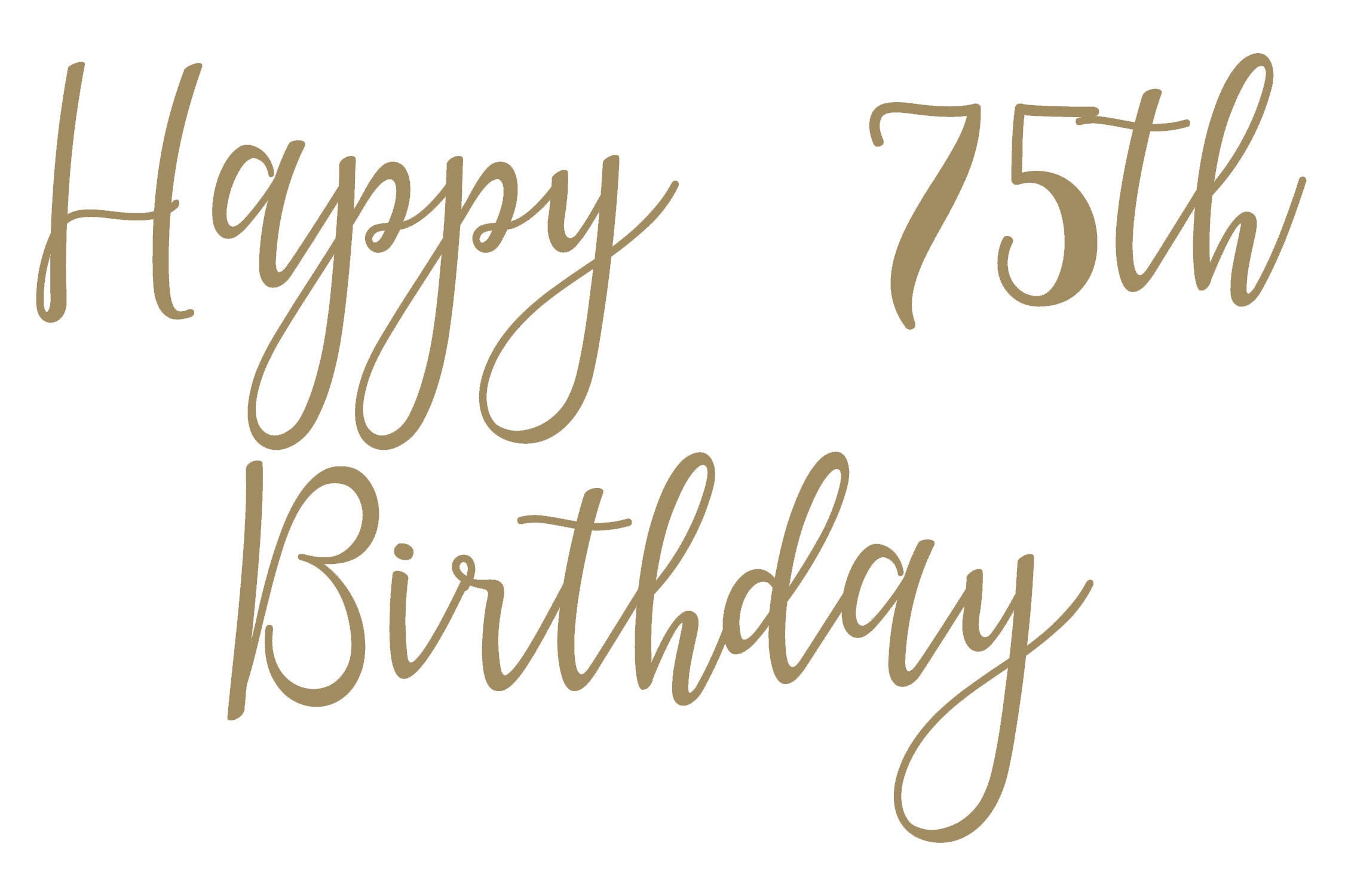 Happy 75th Birthday Vinyl Sticker Decal Labels for Glasses | Etsy