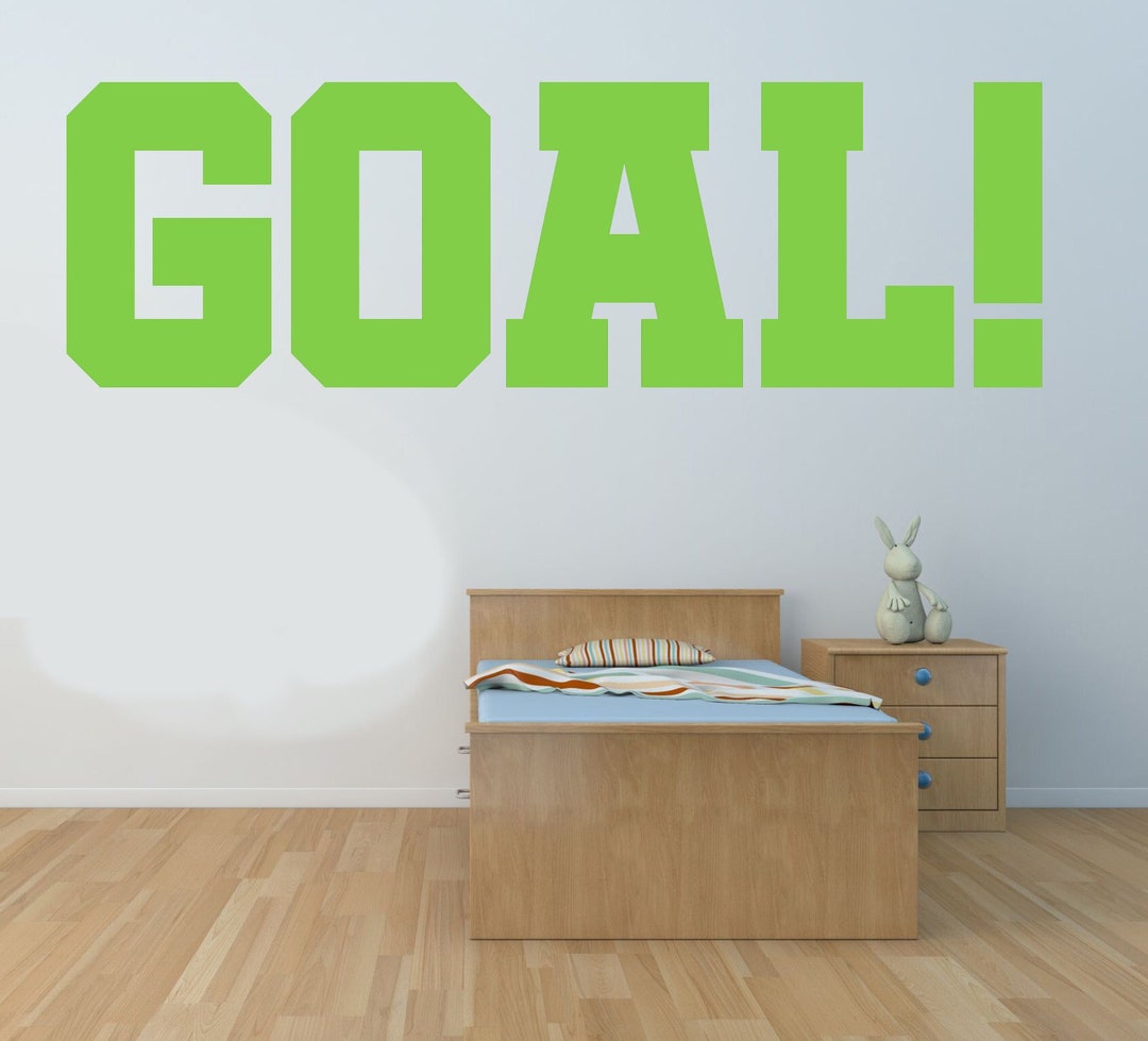 Goal! Quote, Vinyl Wall Art Sticker, Decal. Home, Wall Decor. Children ...