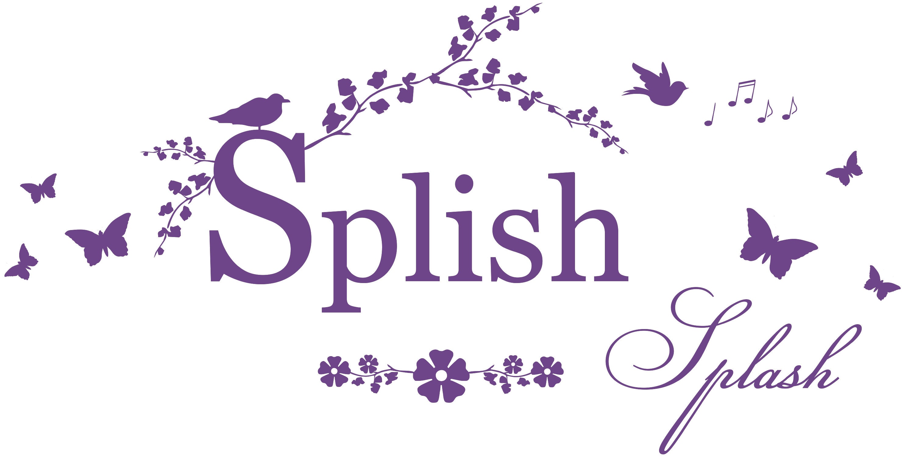 Splish Splash Quote Matt Vinyl Wall Art Sticker Decal - Etsy