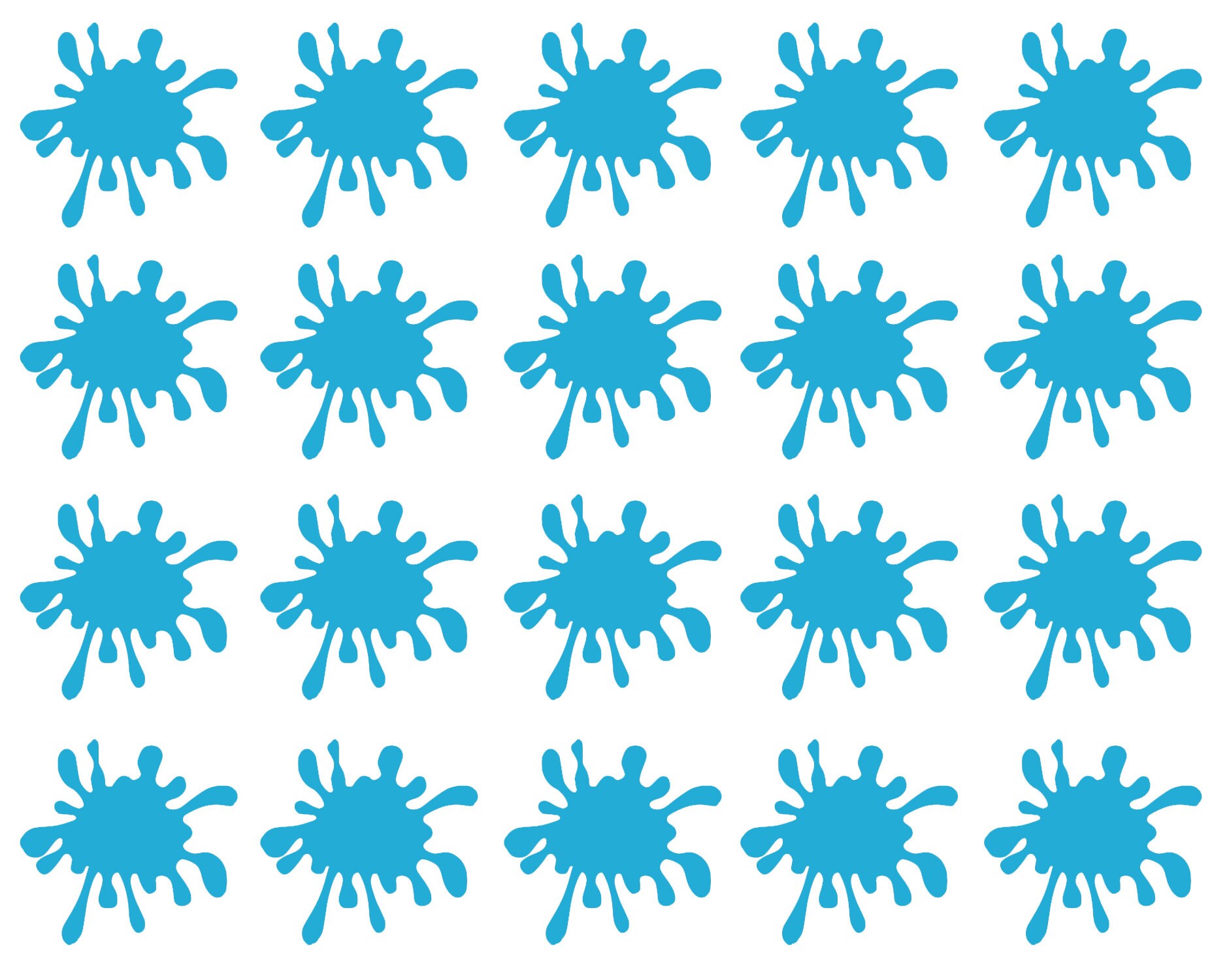 20 X Vinyl Paint Splat Stickers Decal Mural. Cardmaking | Etsy