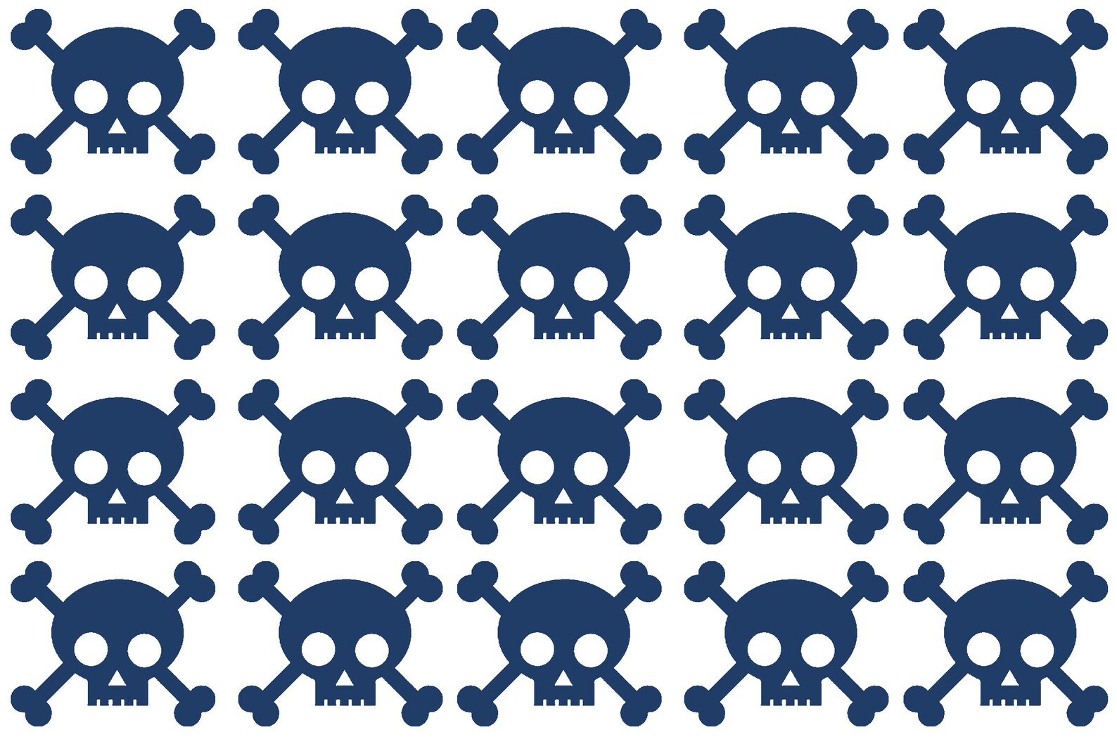 20 X Vinyl Skull & Crossbones Shaped Stickers, Decal Mural. Halloween ...