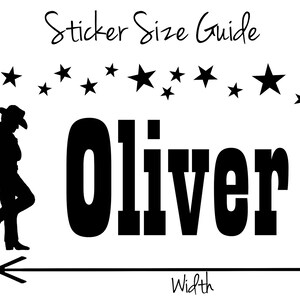 Personalised Name, Matt Vinyl Wall Art Sticker Decal, Mural, Cowboy ...