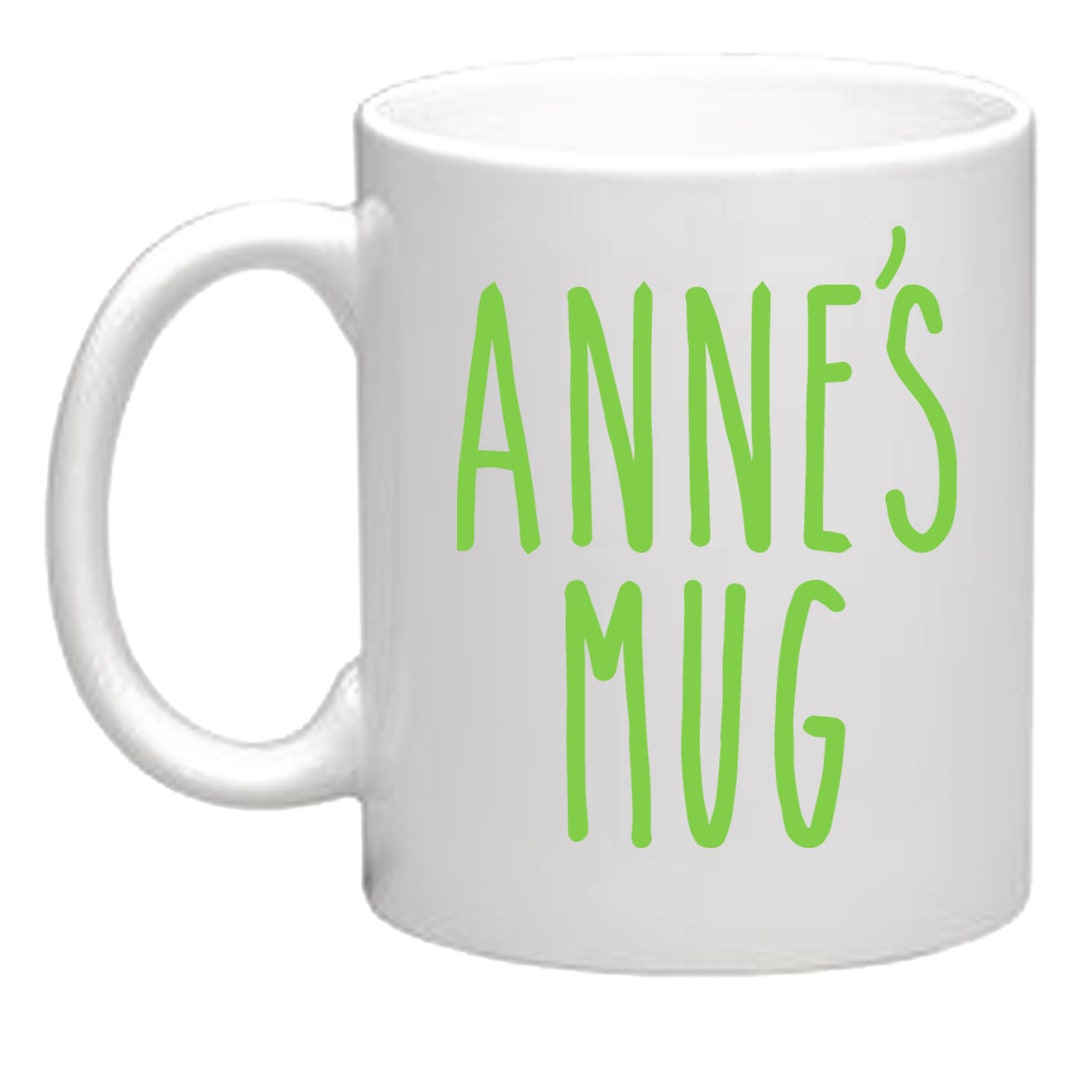 Personalised Name, Mug - Vinyl Sticker Decal Transfer Label for Glasses ...