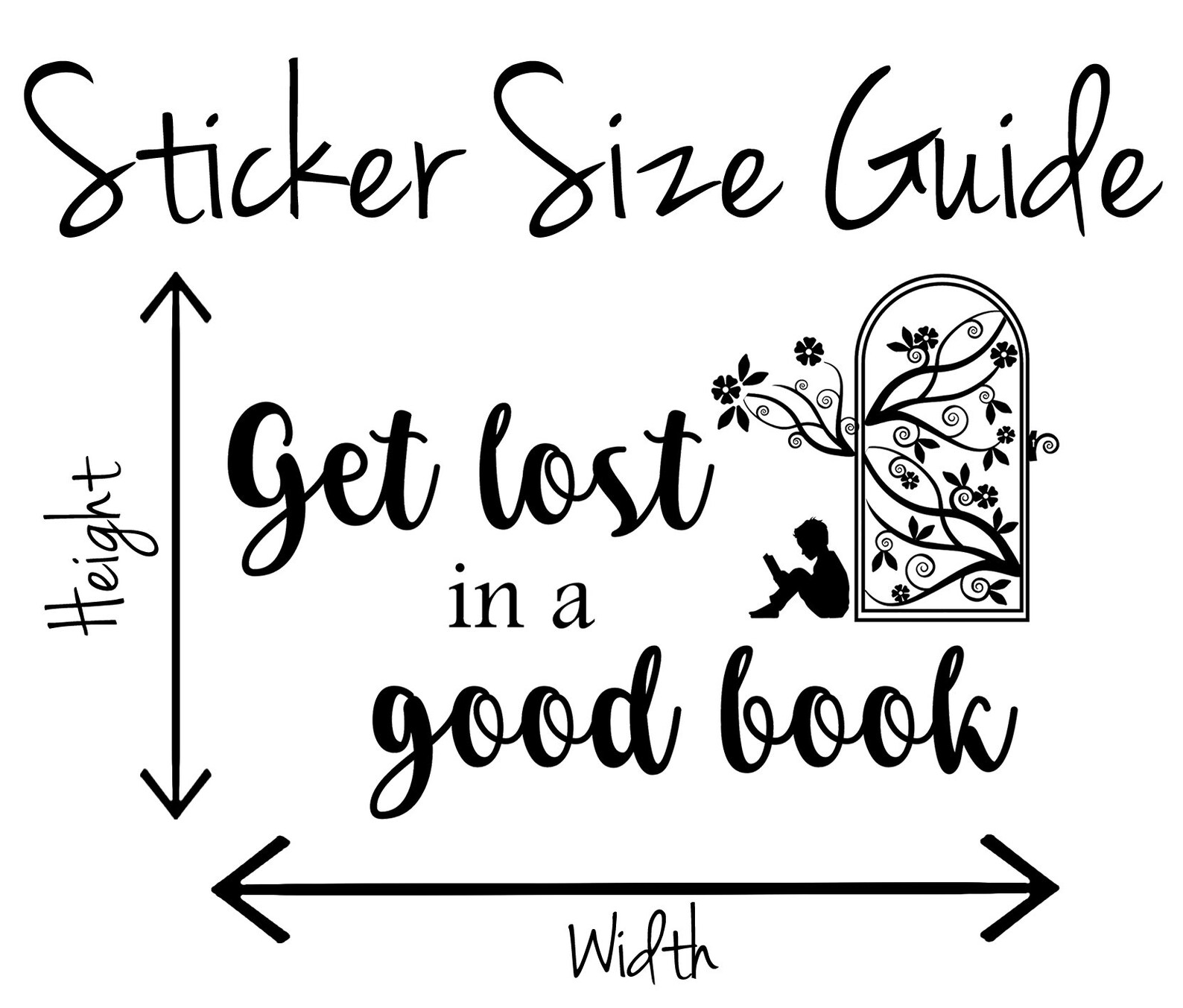 Get Lost in a Good Book Quote Vinyl Wall Art Sticker Decal. - Etsy