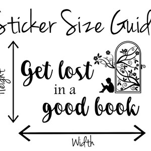 Get Lost in a Good Book Quote, Vinyl Wall Art Sticker, Decal. Home ...
