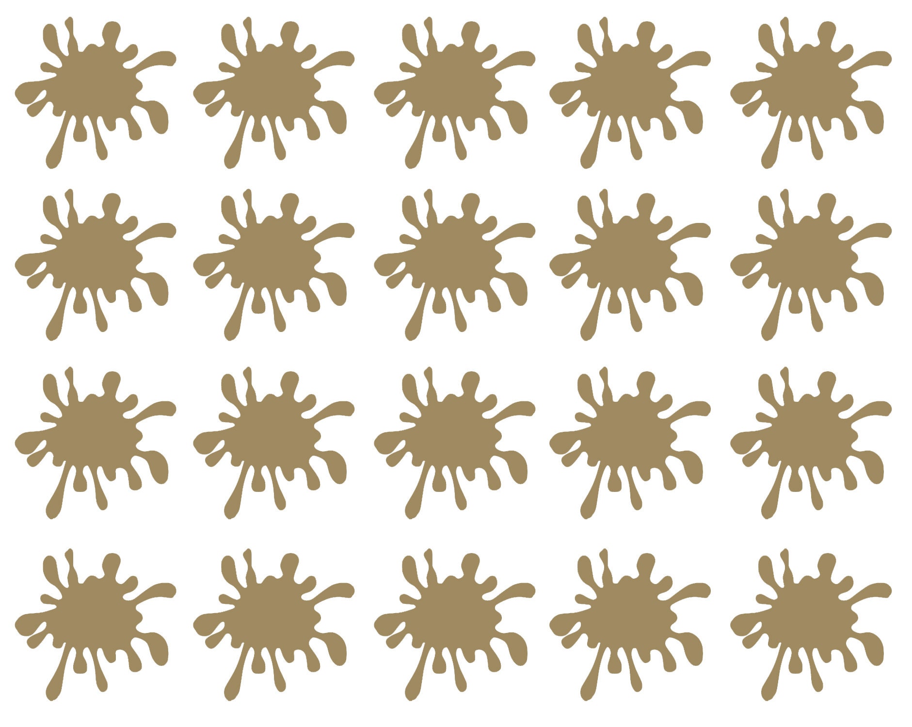 20 X Vinyl Paint Splat Stickers Decal Mural. Cardmaking | Etsy