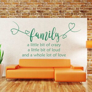 Family Quote Vinyl Wall Art Sticker Decal Mural Bedroom | Etsy