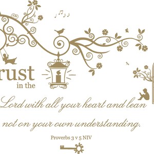 Proverbs 3 V 5 Bible Quote Vinyl Wall Art Sticker Decal Mural. Home ...