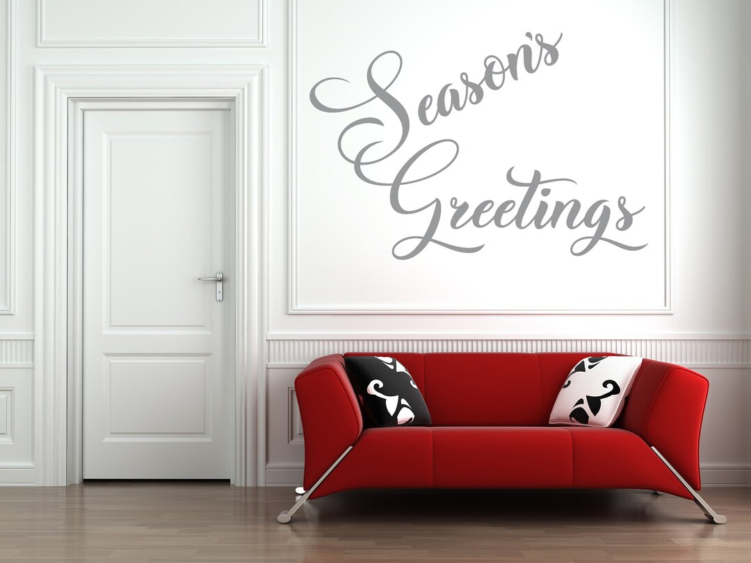Season's Greetings Quote - Vinyl Wall Art Sticker Decal. Home, Wall ...