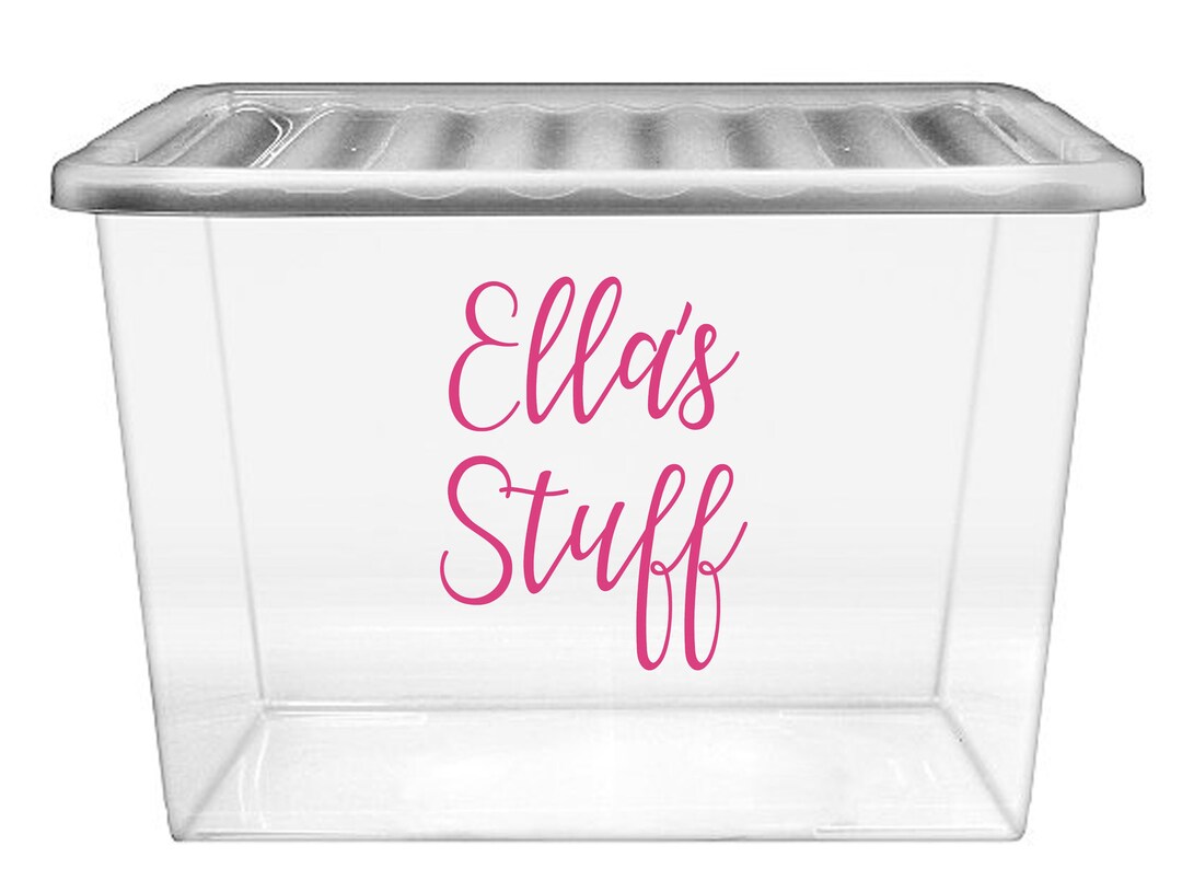 Personalised Name Stuff Vinyl Sticker Decal Transfer Label for Storage ...