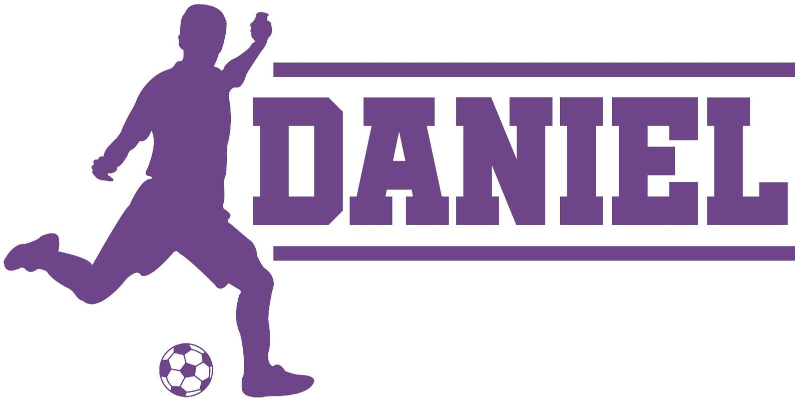 Personalised Name, Footballer, Vinyl Wall Art Sticker, Decal. Home ...