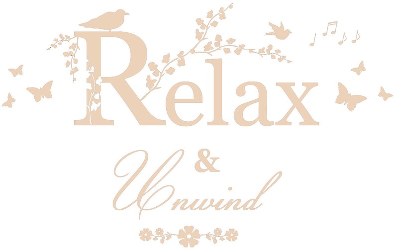 Relax and Unwind Quote Matt Vinyl Wall Art Sticker Decal - Etsy UK
