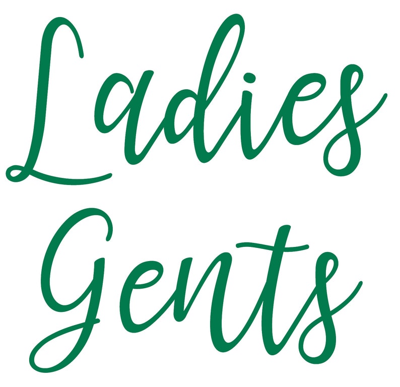 Ladies & Gents Vinyl Sticker Decal Labels for Doors | Etsy