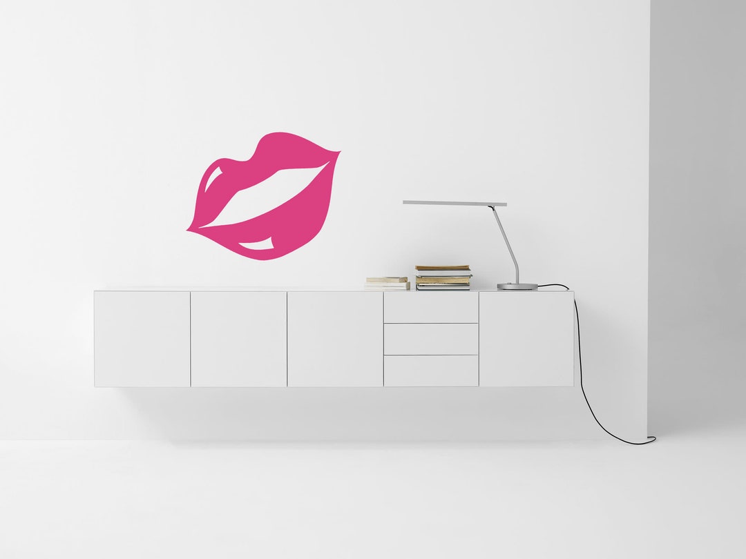 Large Lips Decorative Vinyl Wall Art Sticker Decal Mural. Home, Wall ...