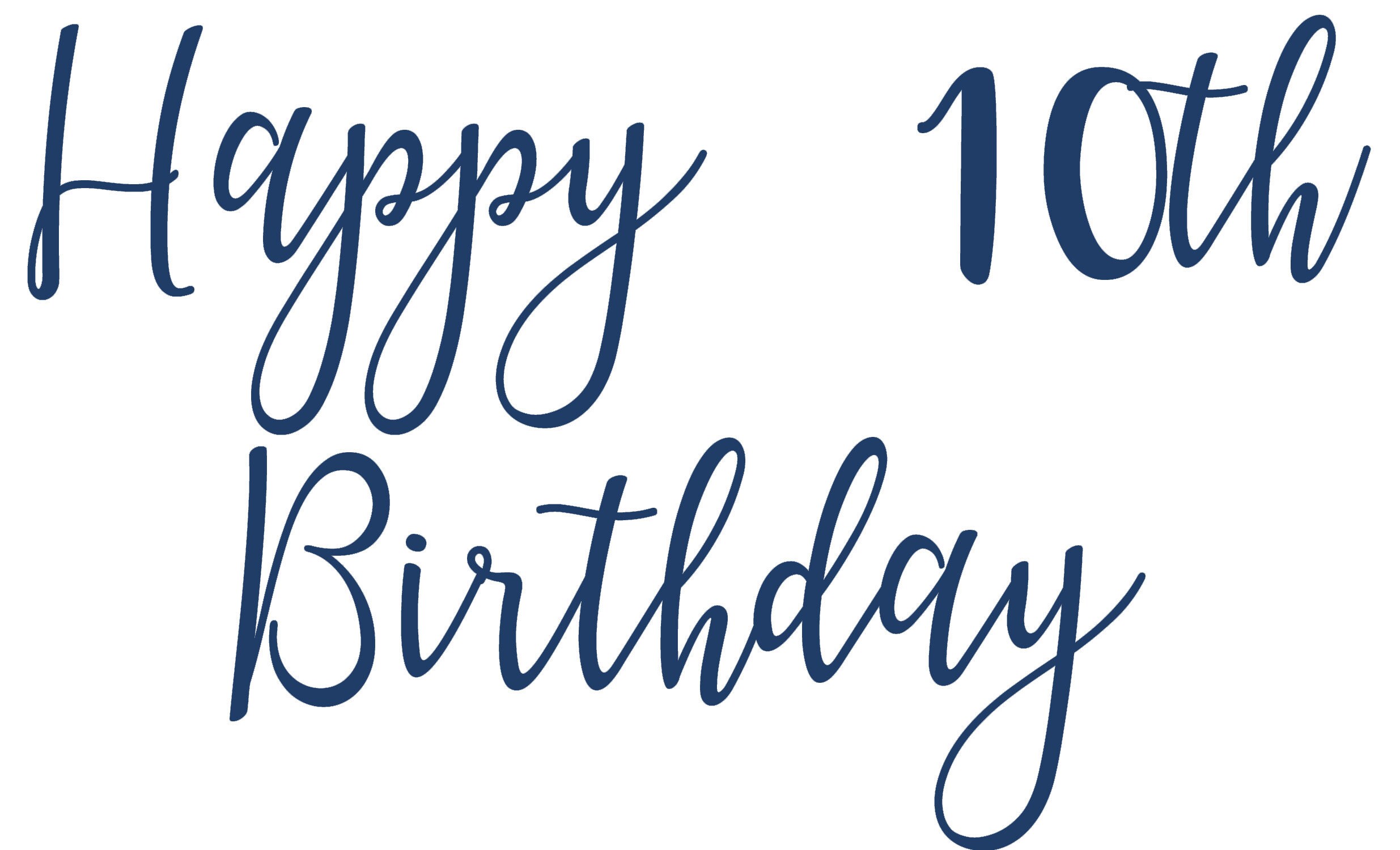 Happy 10th Birthday Vinyl Sticker Decal Labels for Glasses | Etsy