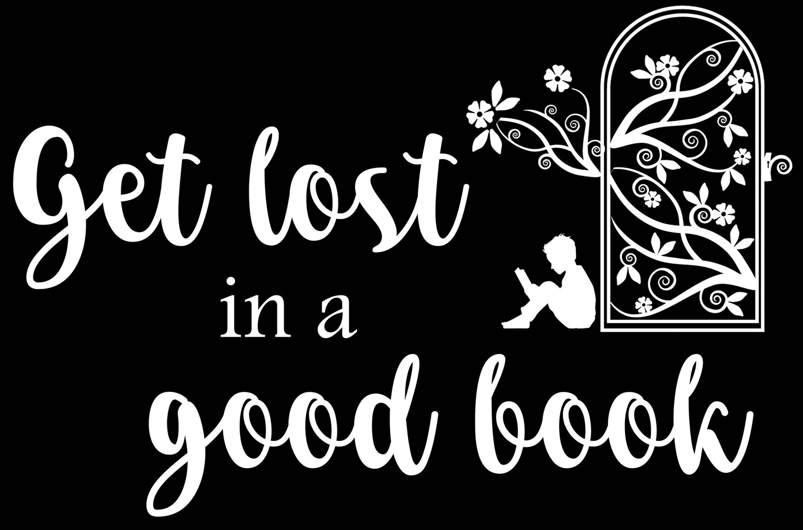 Get Lost in a Good Book Quote, Vinyl Wall Art Sticker, Decal. Home ...