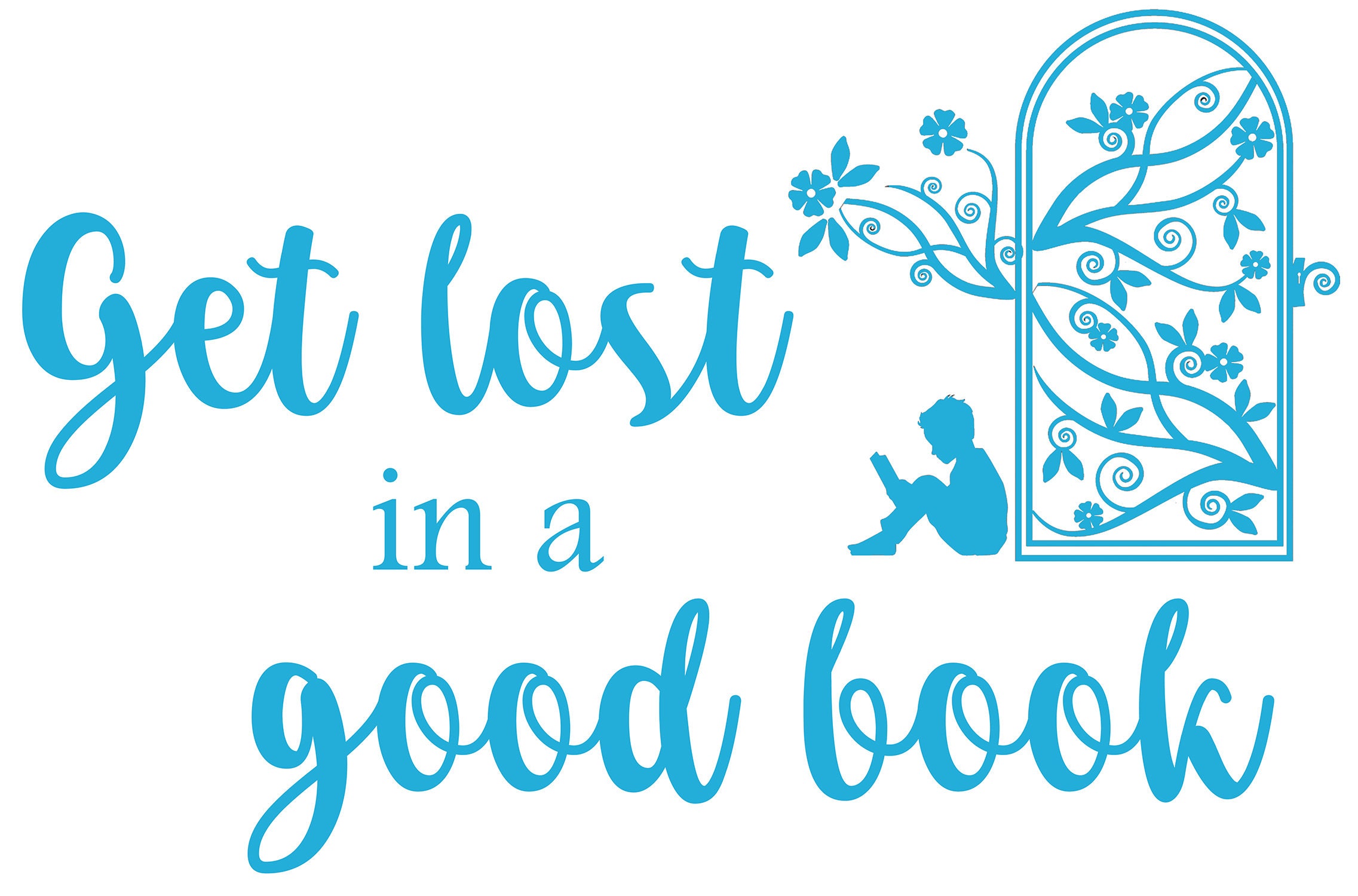 Get Lost in a Good Book Quote, Vinyl Wall Art Sticker, Decal. Home ...
